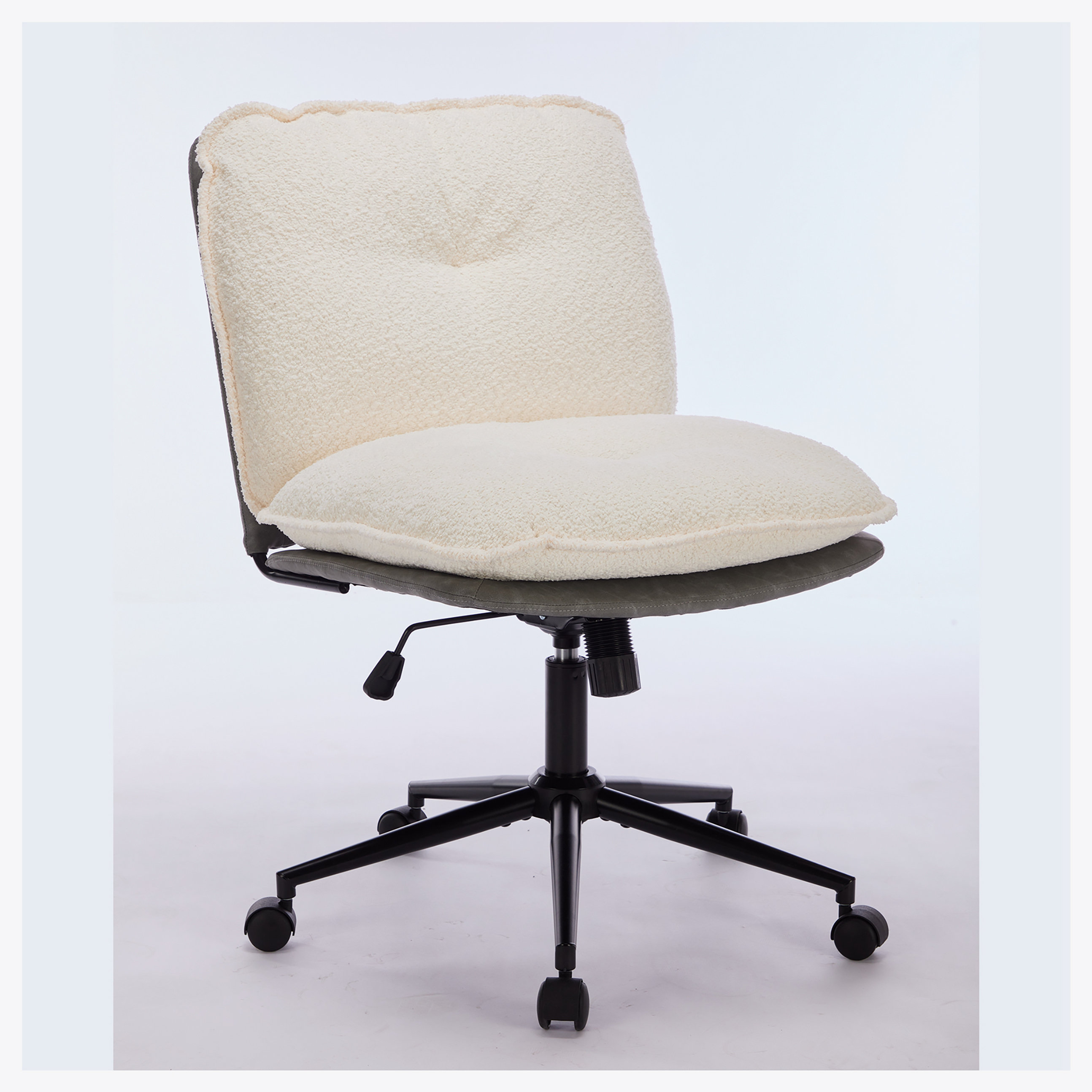 Latitude Run® Oversize Seat Cirss Cross Chair with Wheels, Elegant ...