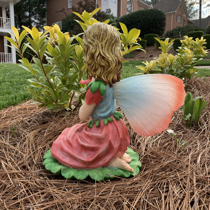 HomeStyles Suffolk Fairy Gabriella with Barrel Planter Garden Statue ...