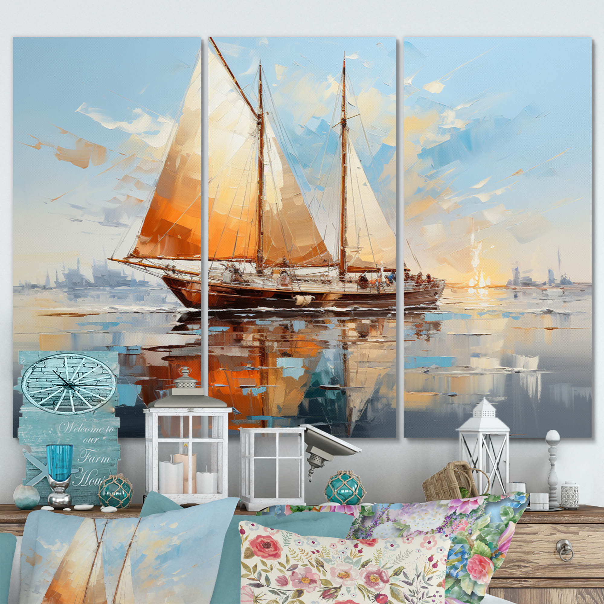 Breakwater Bay Boat Minimalism Regatta I - Boat Wall Decor Set ...