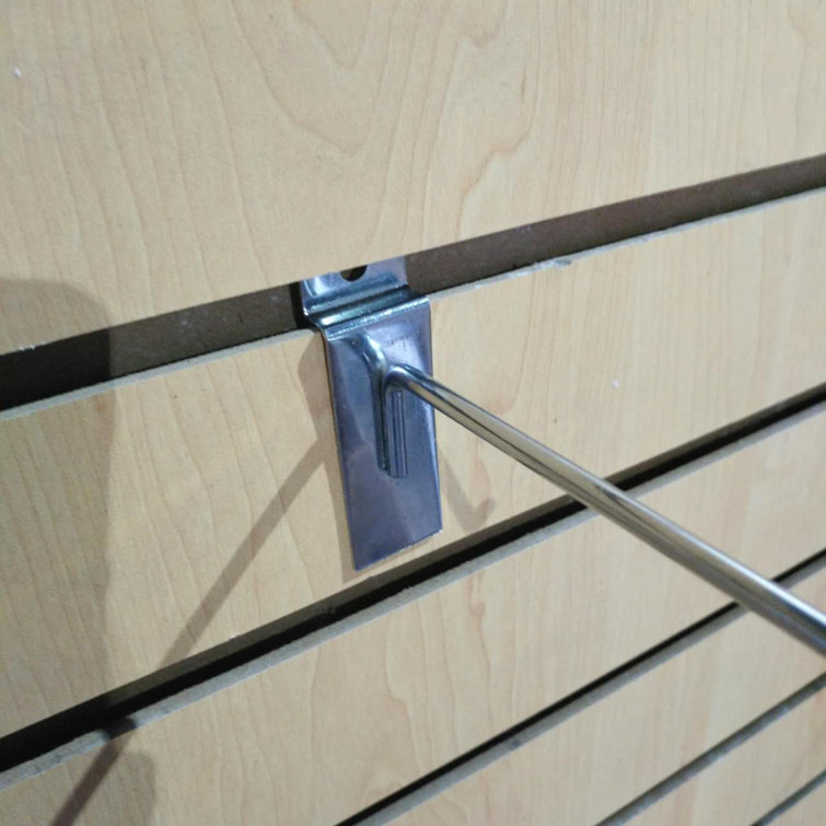 Fixturedisplays® 200PK 12" Deluxe Hook For Slat Wall Gridwall Chrome ...