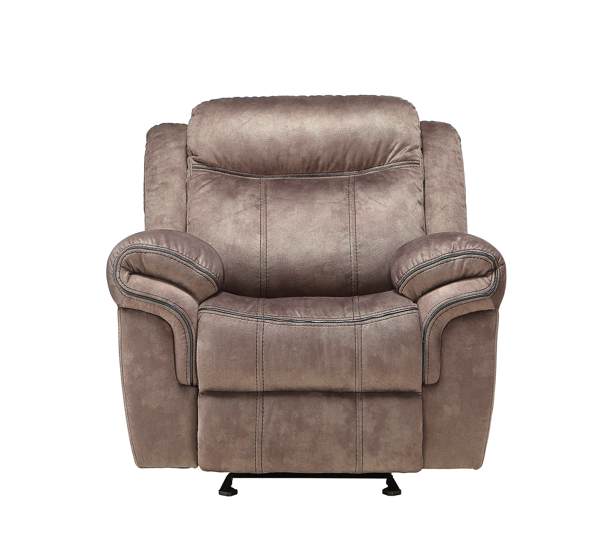 Hokku Designs ACME Zubaida Glider Recliner, 2-Tone Chocolate Velvet ...