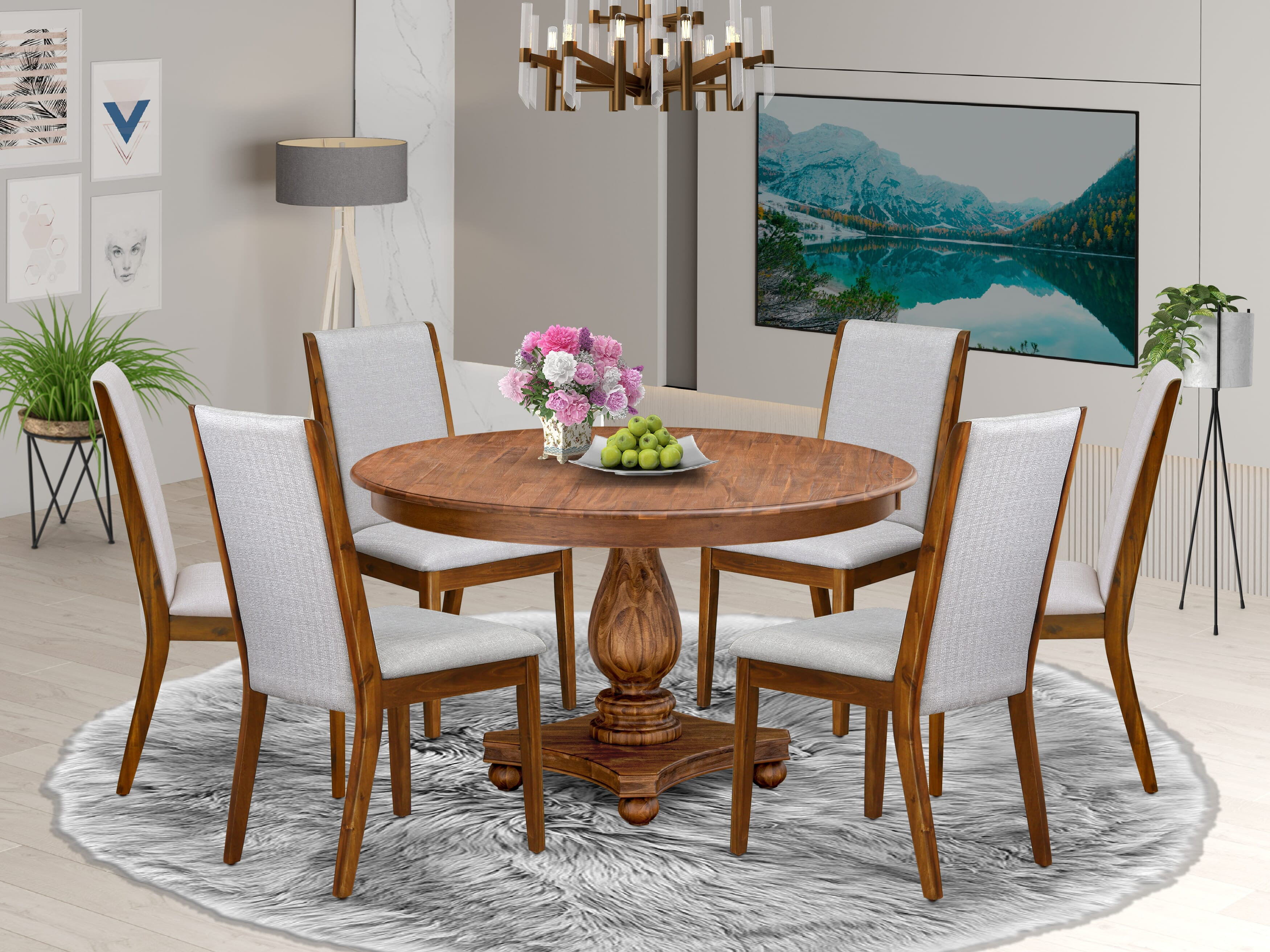 Red Barrel Studio Ensemble de table de salle à manger 7 pièces Mid ...