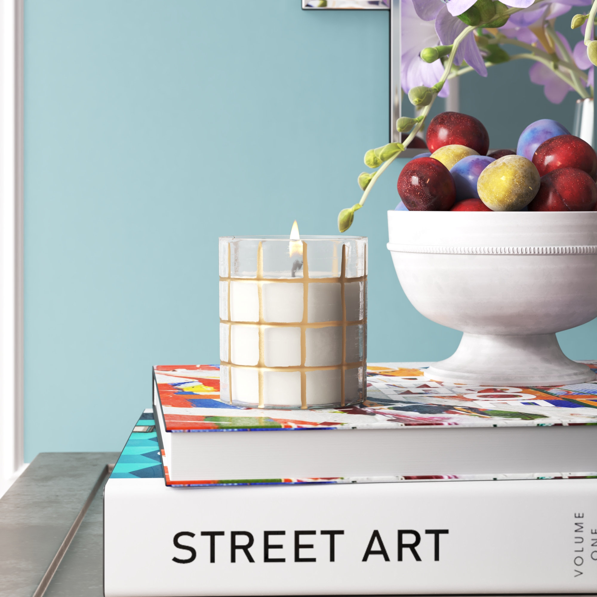 Willa Arlo™ Interiors Square Pattern Scented Jar Candle | Wayfair