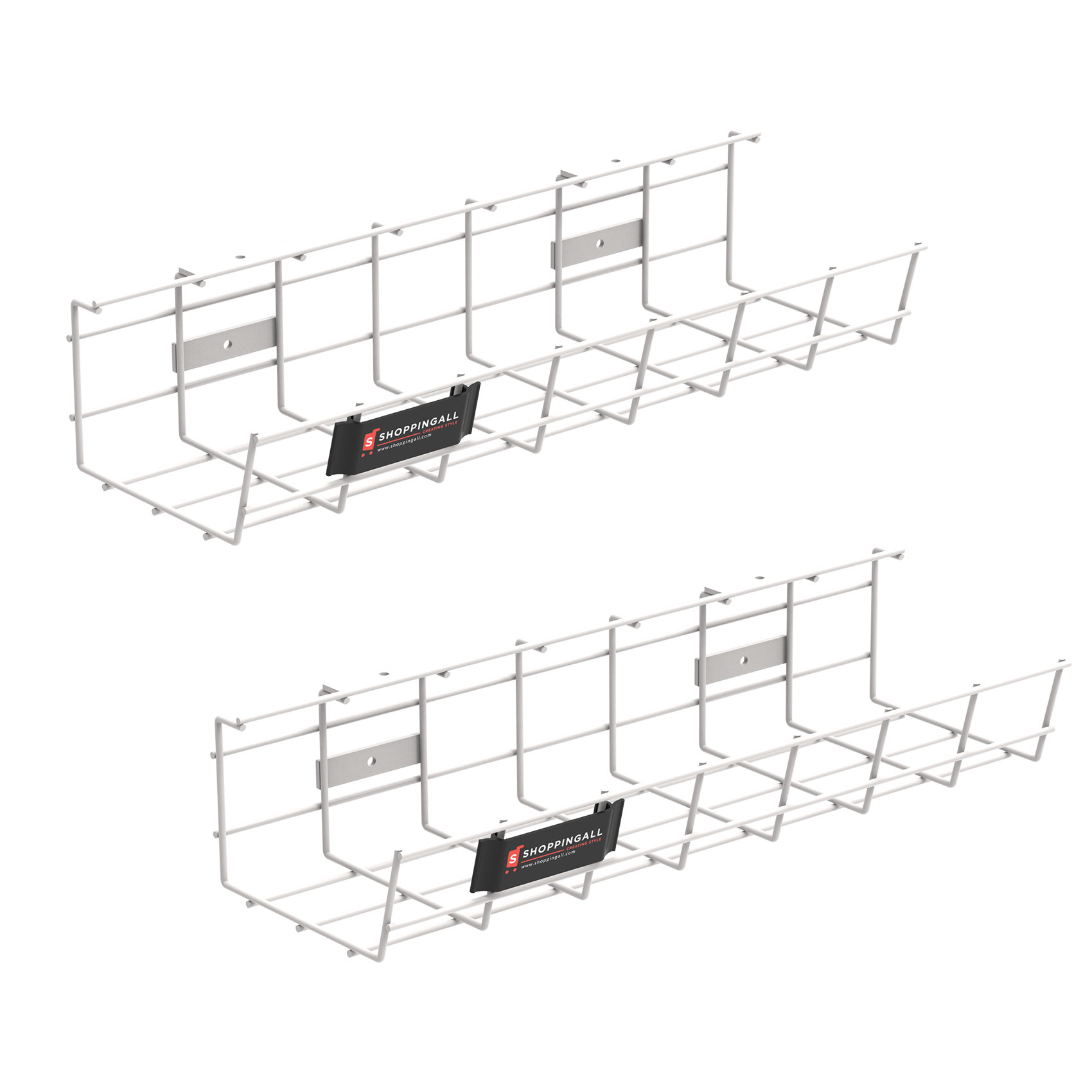 SHOPPINGALL SA-CMT42 Under Desk Cable Management Mesh Tray - White ...