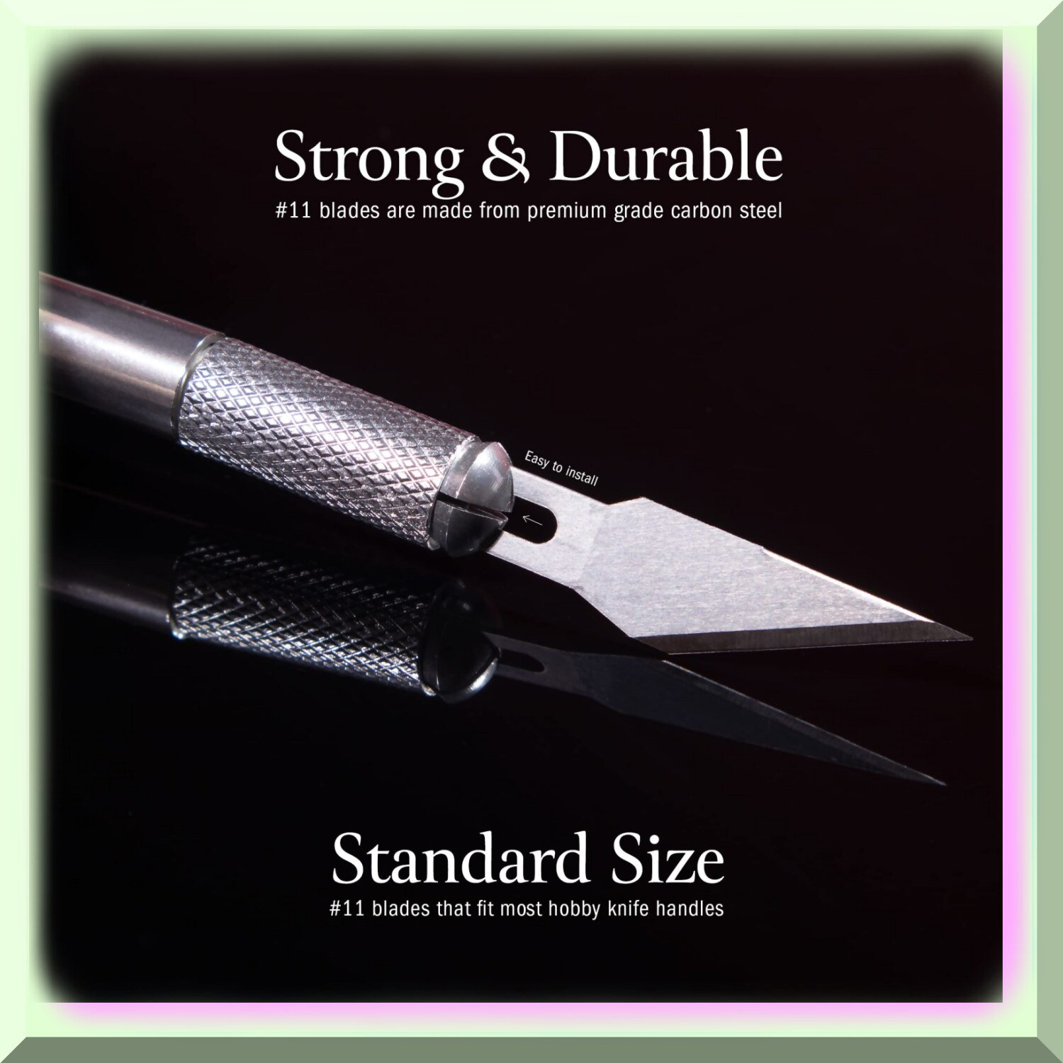 Pacific Funds 100-Piece Carbon Steel Hobby Knife Blades Refill Pack ...