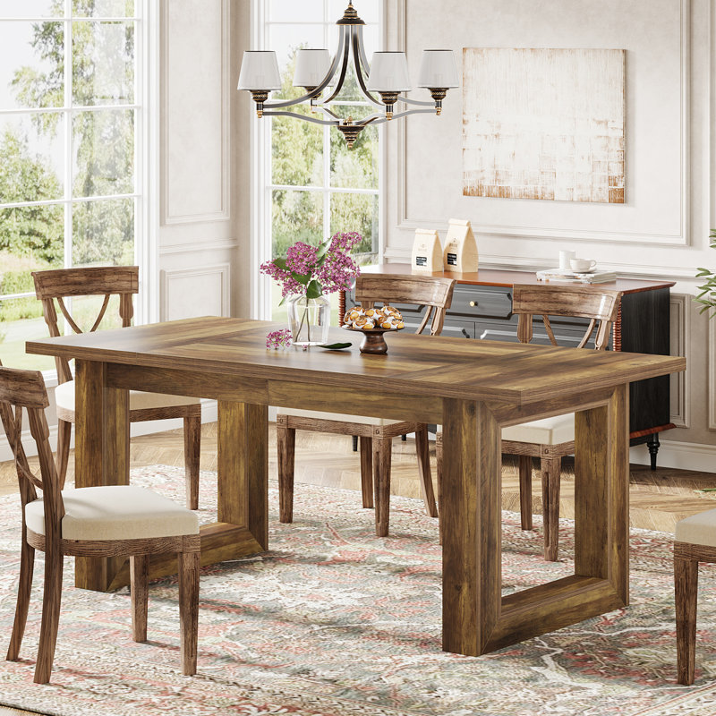 Millwood Pines 63-Inch Wood Farmhouse Dining Table | Wayfair