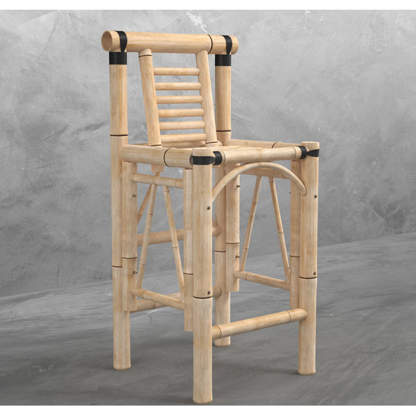Bay Isle Home Carrcroft Bamboo Tiki Patio Bar Stool & Reviews | Wayfair