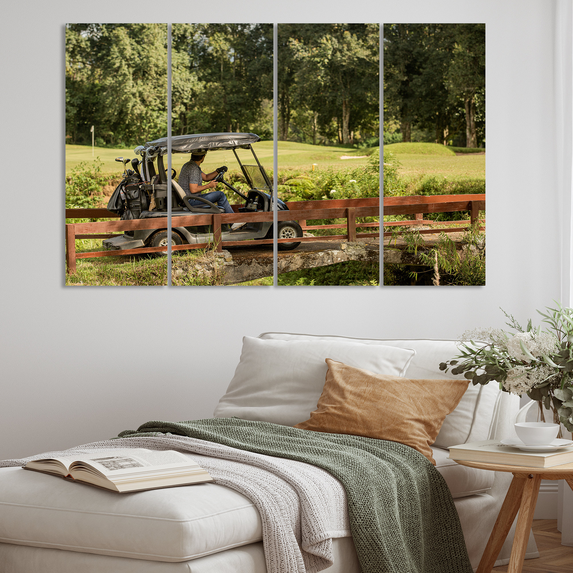 Design Art Golf Swing Excellence III - Sports Canvas Wall Art - 4 ...