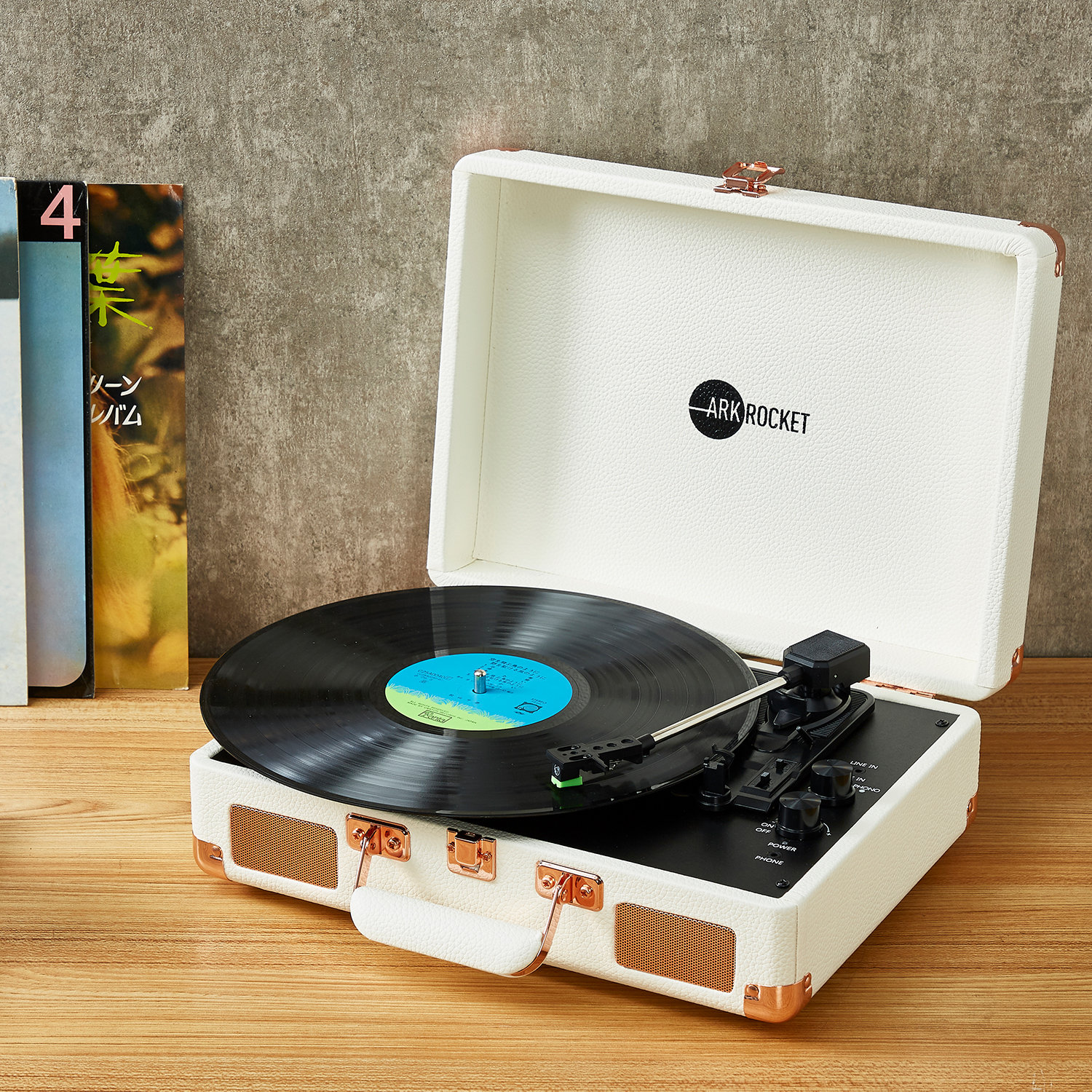 Arkrocket Audio Arkrocket Curiosity Bluetooth Turntable Retro Suitcase ...