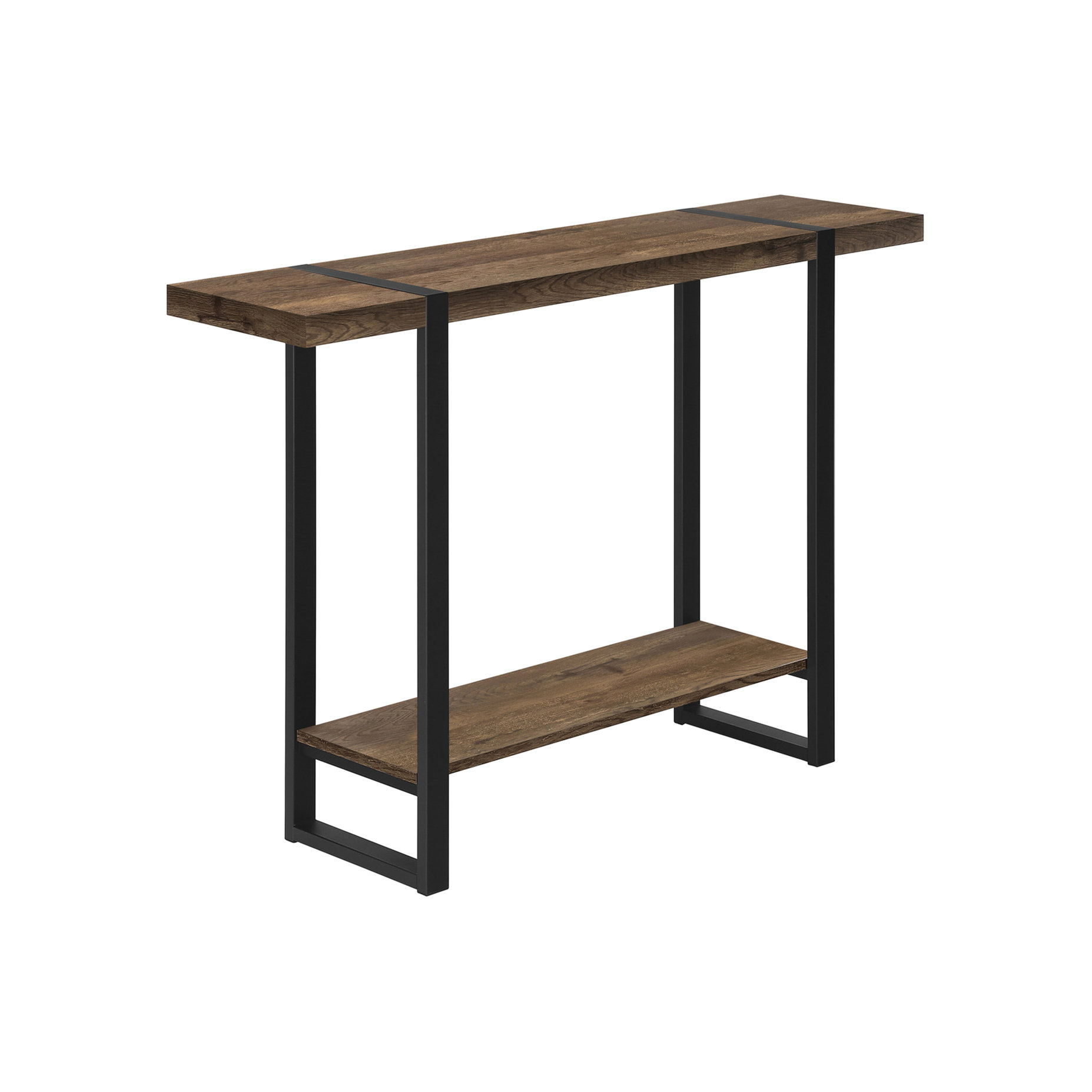 17 Stories Bedroom Accent Table With Metal Legs - Brown Laminate ...