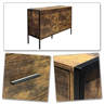 17 Stories Uziah Vintage Style 48.41'' Sideboard with Drawers and Metal ...