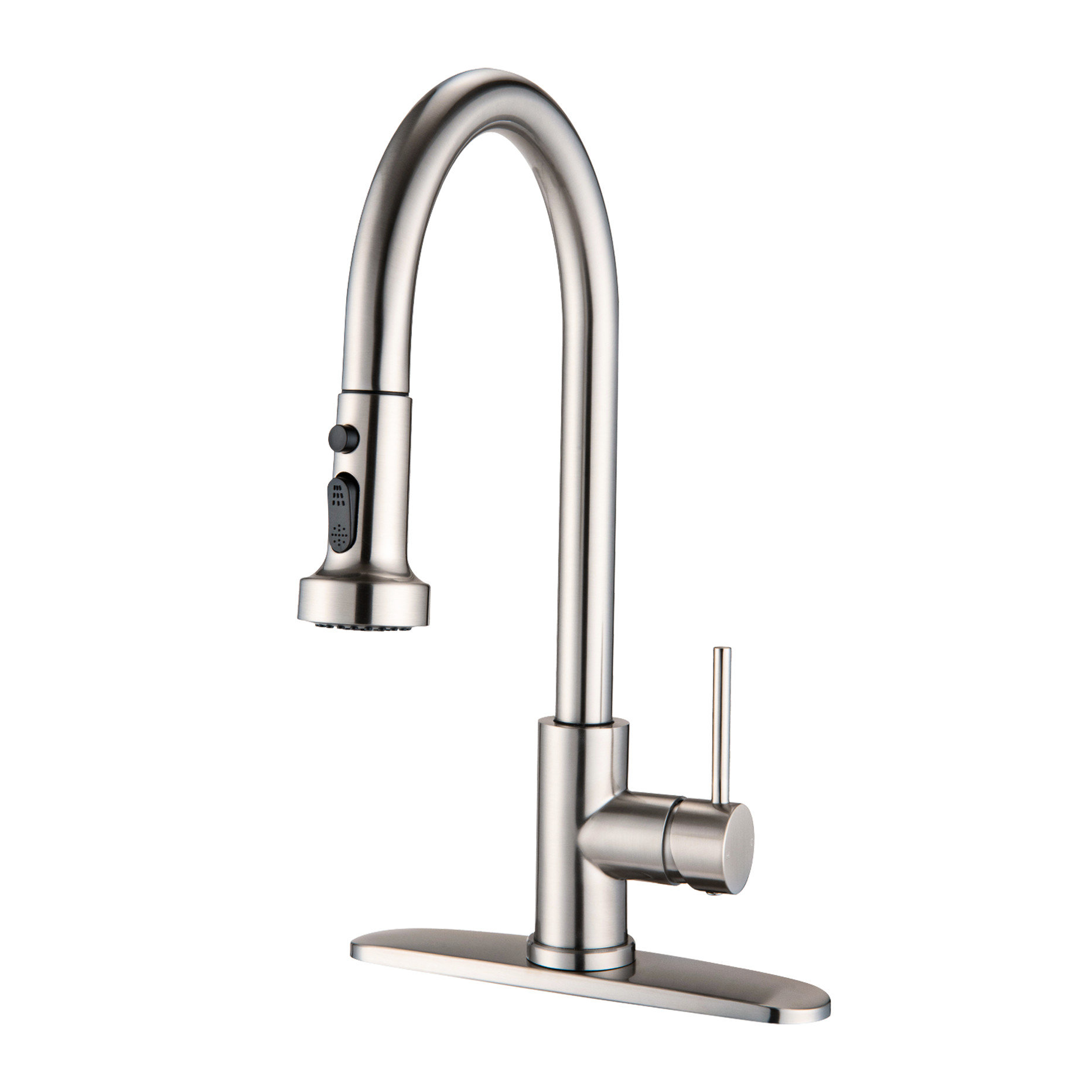 Ivy Bronx Pull Down Kitchen Faucet With Stainless Steel, Scratch & Rust ...