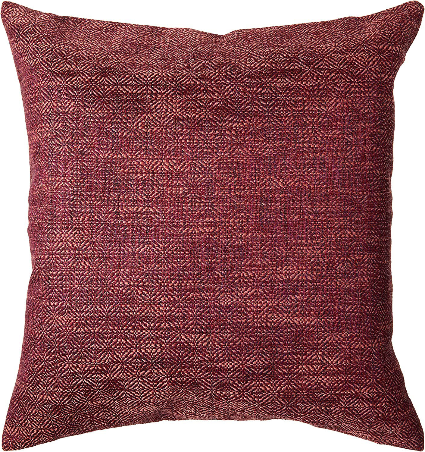 Violet Linen Chenille Diamond Weave Pattern Square Throw Pillow | Wayfair