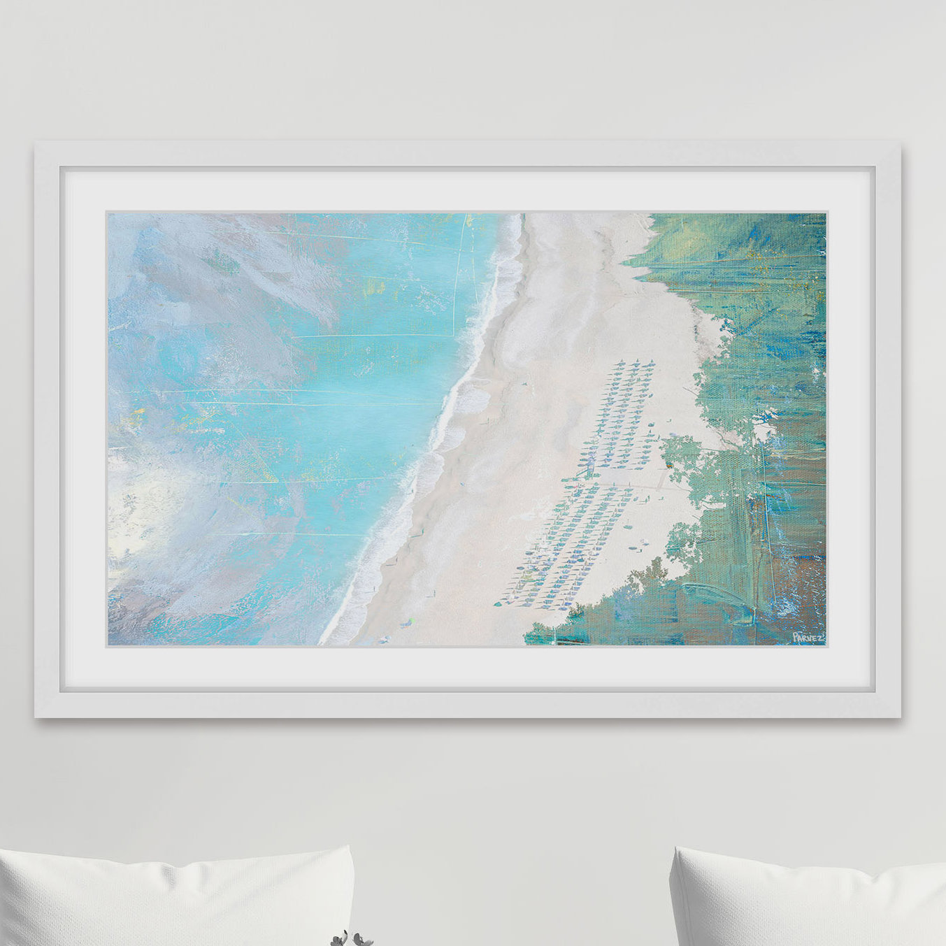 Parvez Taj 'Coastal Sand' by Parvez Taj - Picture Frame Acrylic ...