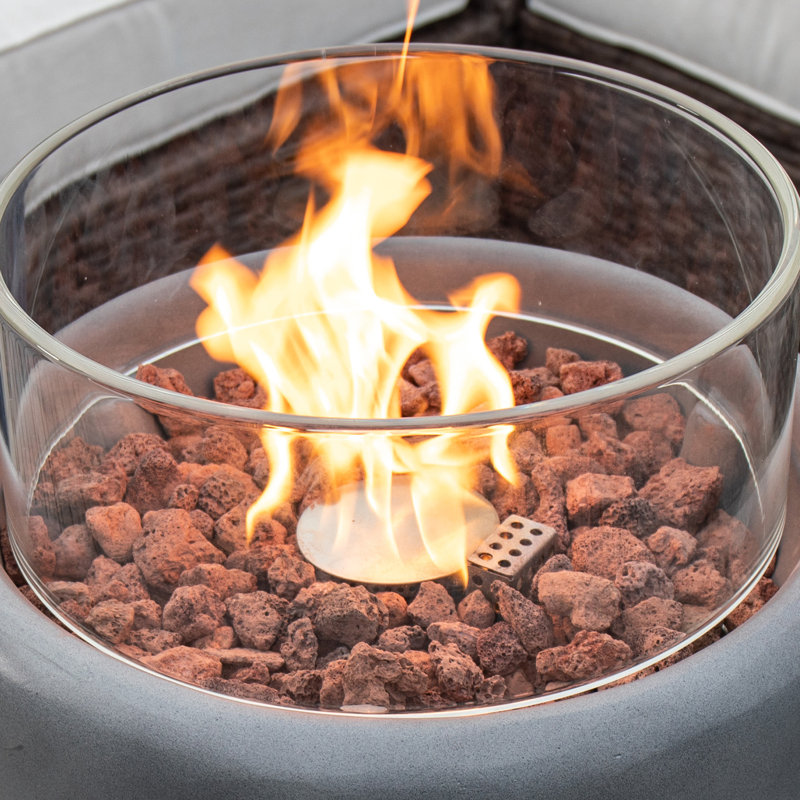 Wade Logan® Cambrea Outdoor Concrete Propane Fire Column & Reviews ...