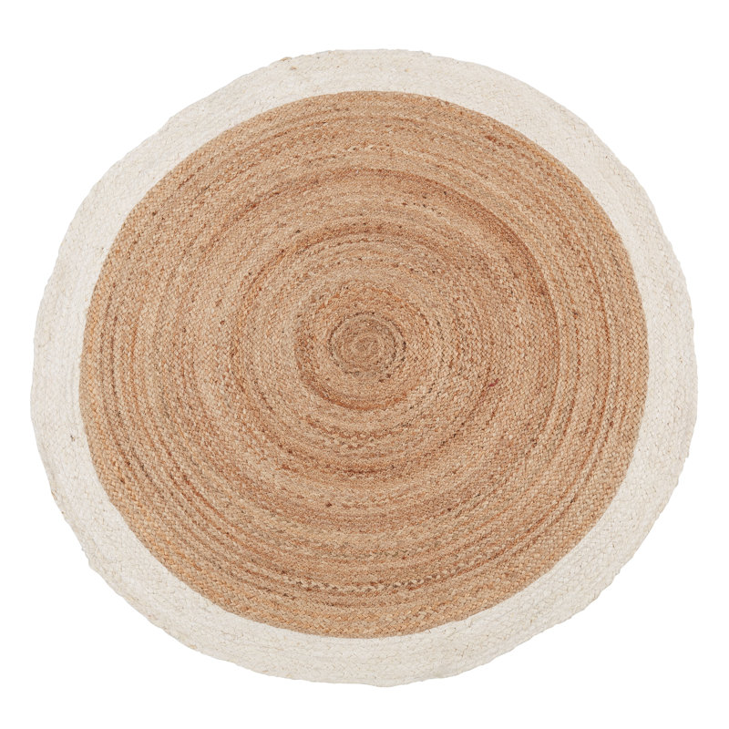Saro Paityn Handmade Round 4' Jute/Sisal Area Rug in Brown | Wayfair