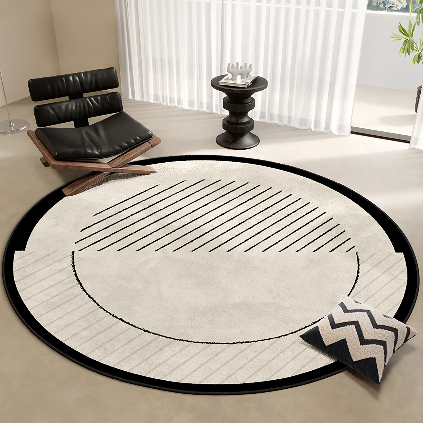 PURHOC Circular Floor Mat, Living Room, Study, Bedroom, Bedside ...