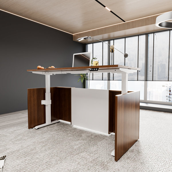 Inbox Zero Nedelea Adjustable Height Executive Standing Desk | Wayfair