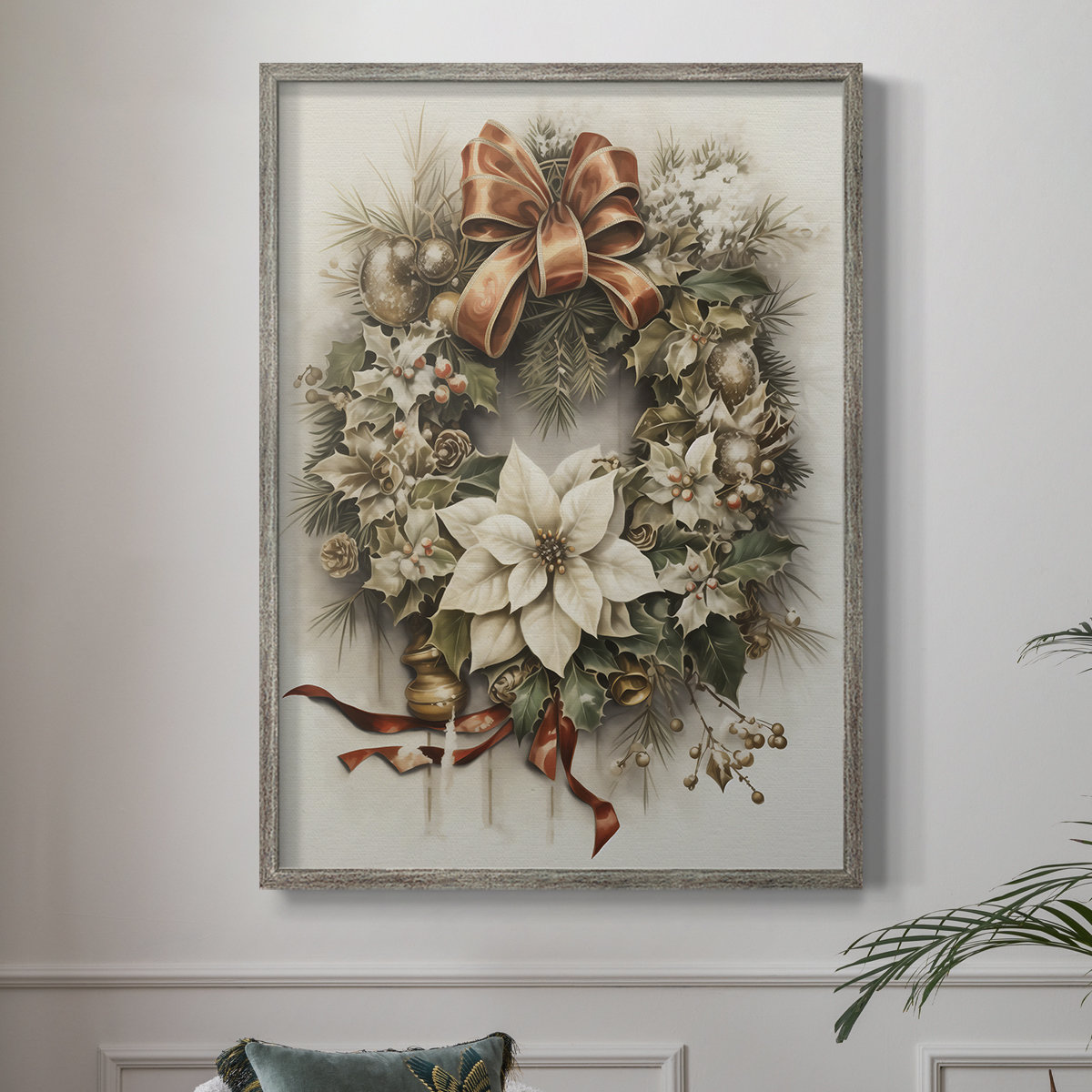 The Holiday Aisle® Christmas Holiday Art DLXXXIX Framed Print - Solid ...