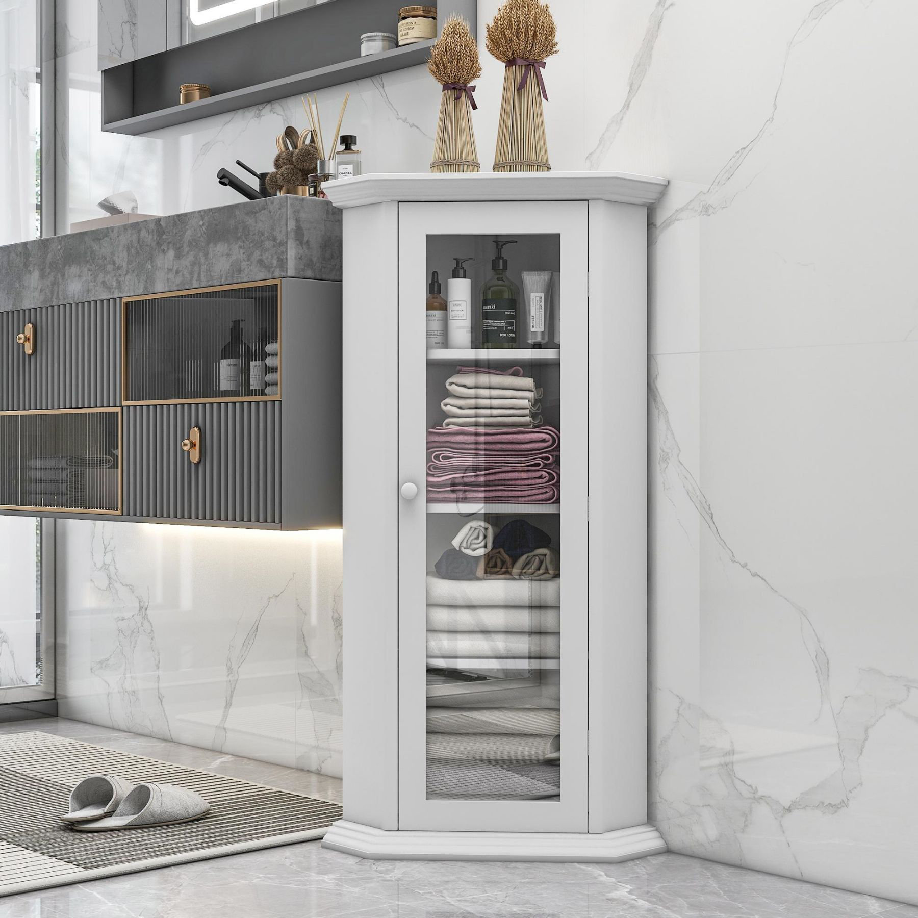 Red Barrel Studio® Weylan Freestanding Bathroom Cabinet | Wayfair