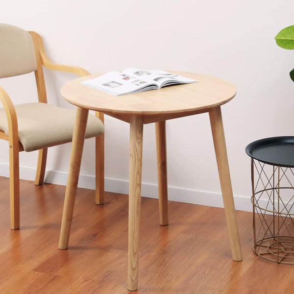 Co-t 28.3" Small Round Dining Table For 2, Wooden Kitchen Dinner Table ...