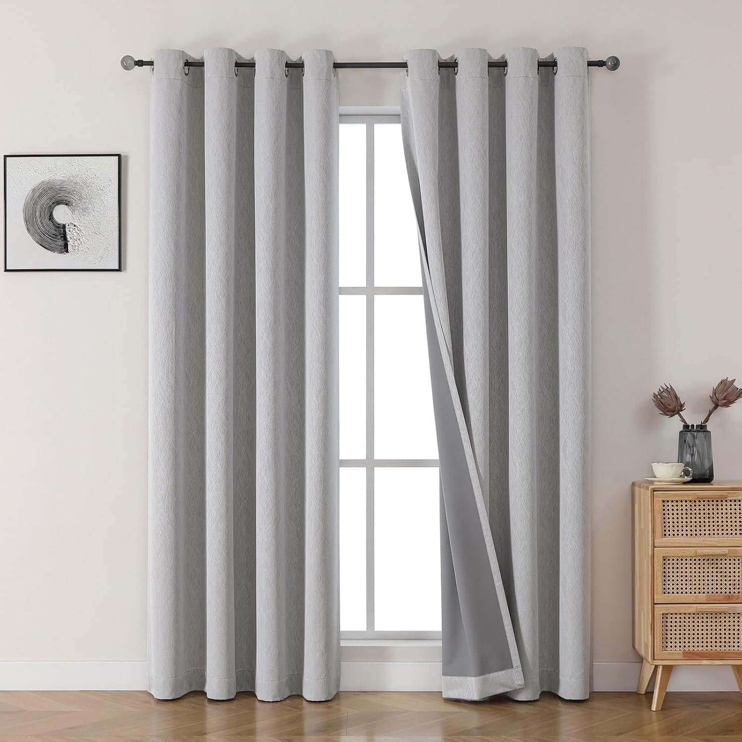 Hokku Designs Tashanna Cotton Blend Light Filtering Curtain Panel | Wayfair