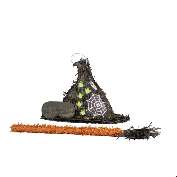 Fax Potato - Pinatas Halloween Witches Hat Cardboard Pinata, Stick and ...