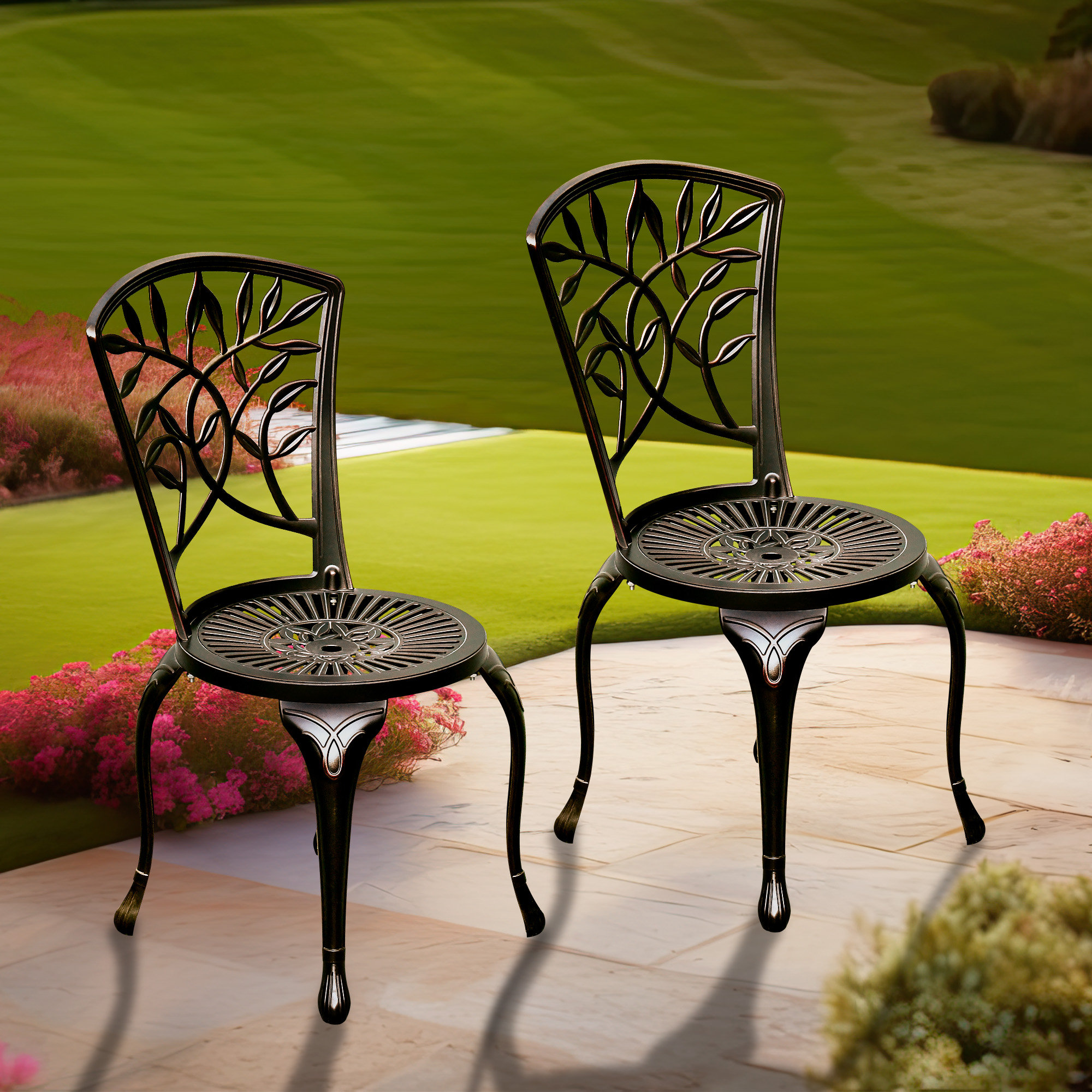 Lark Manor™ Ashaureah Stacking Patio Dining Side Chair & Reviews | Wayfair