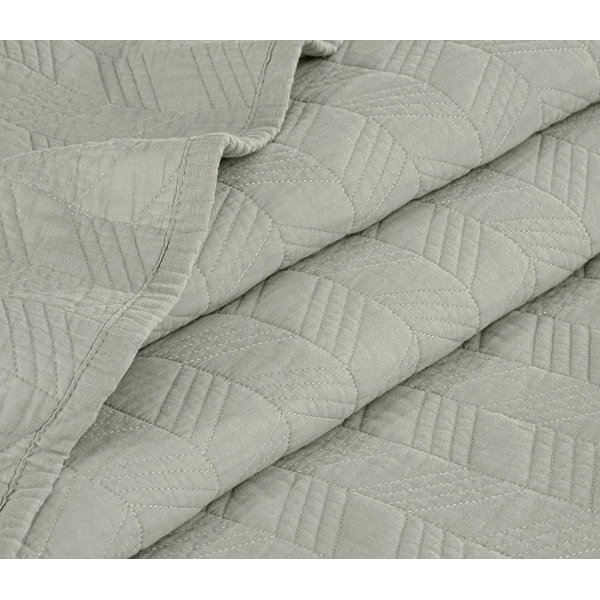 Chezmoi Collection Solid Color Cotton Quilt Standard Cotton 3 Piece ...