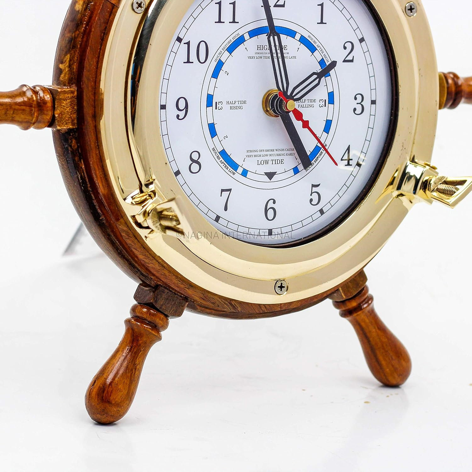 Mandala Crafts B1 Authentic Nautical Time Tide Clock Porthole Ship ...