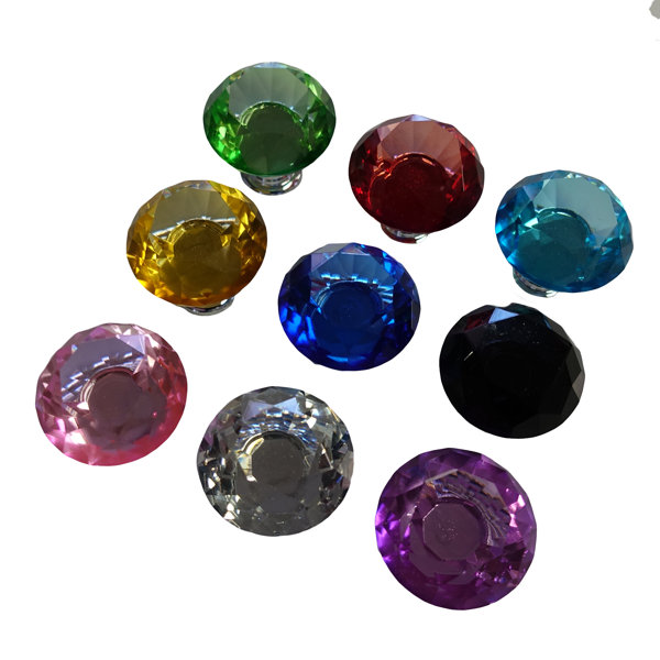 Beauty Acrylic 1 1/4" Length Geometric Knob & Reviews | Wayfair