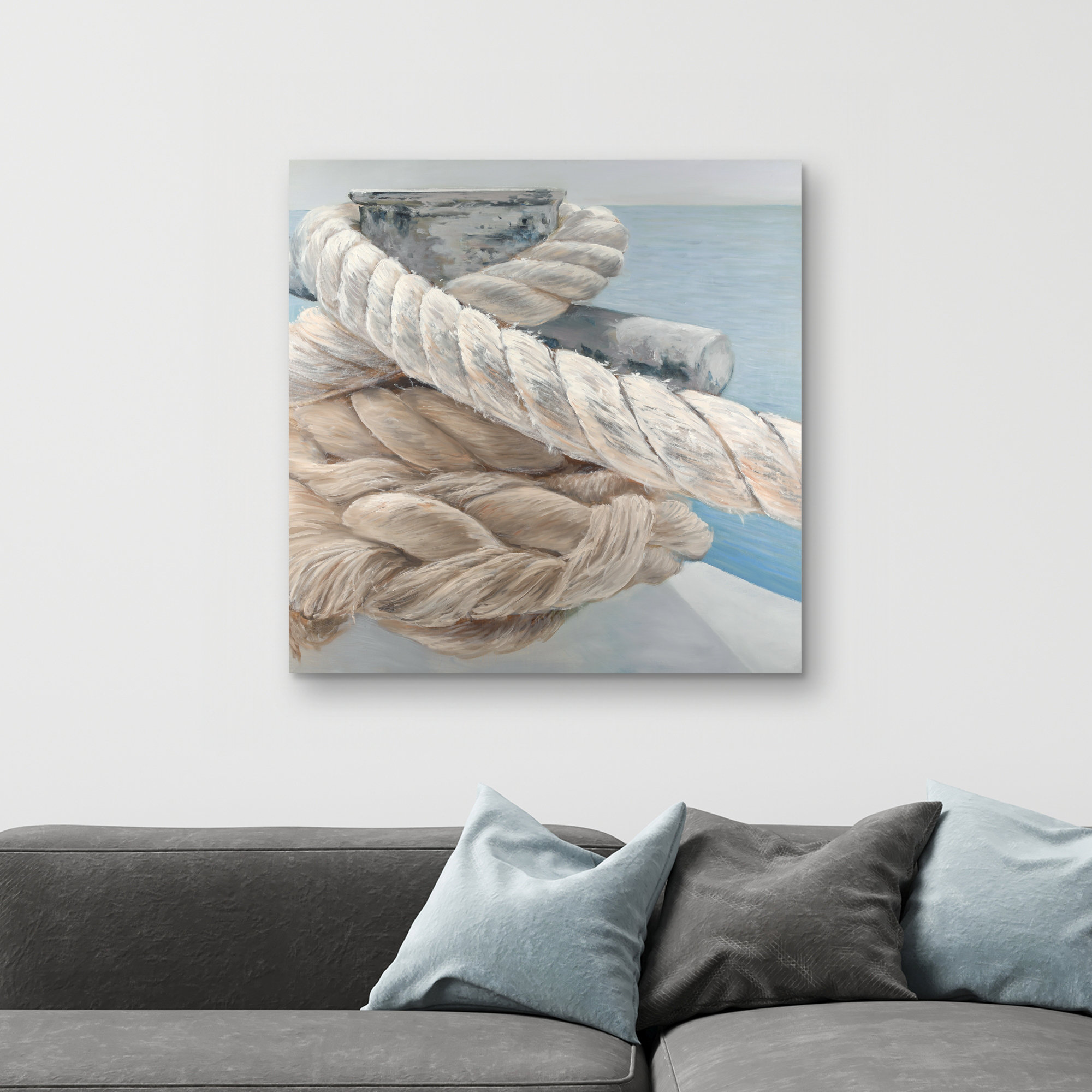 Begin Edition International Inc. Tie-down ropes closeup - 32"x32" art ...