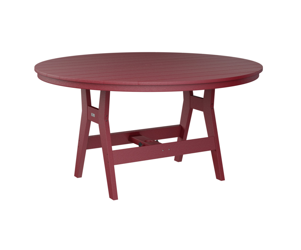 Red Barrel Studio® Tierney Regular Weatherwood 60? Round Bar Table ...