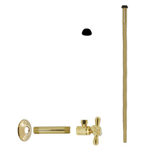 Westbrass 1/2" IPS x 3/8" OD x 15" Water Supply Kit with Corrugated ...