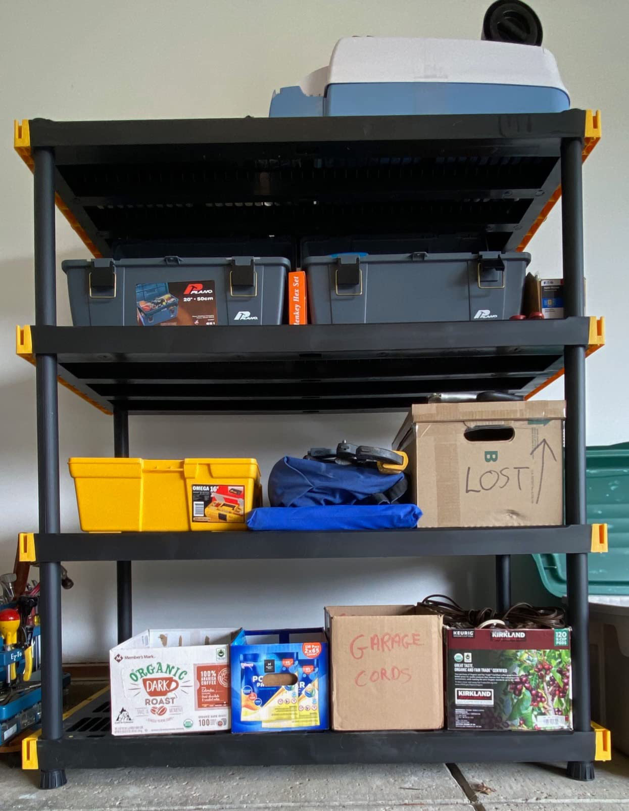 WFX Utility™ 4-Tier UP TO 200lbs Heavy Duty Plastic Storage Shelving ...