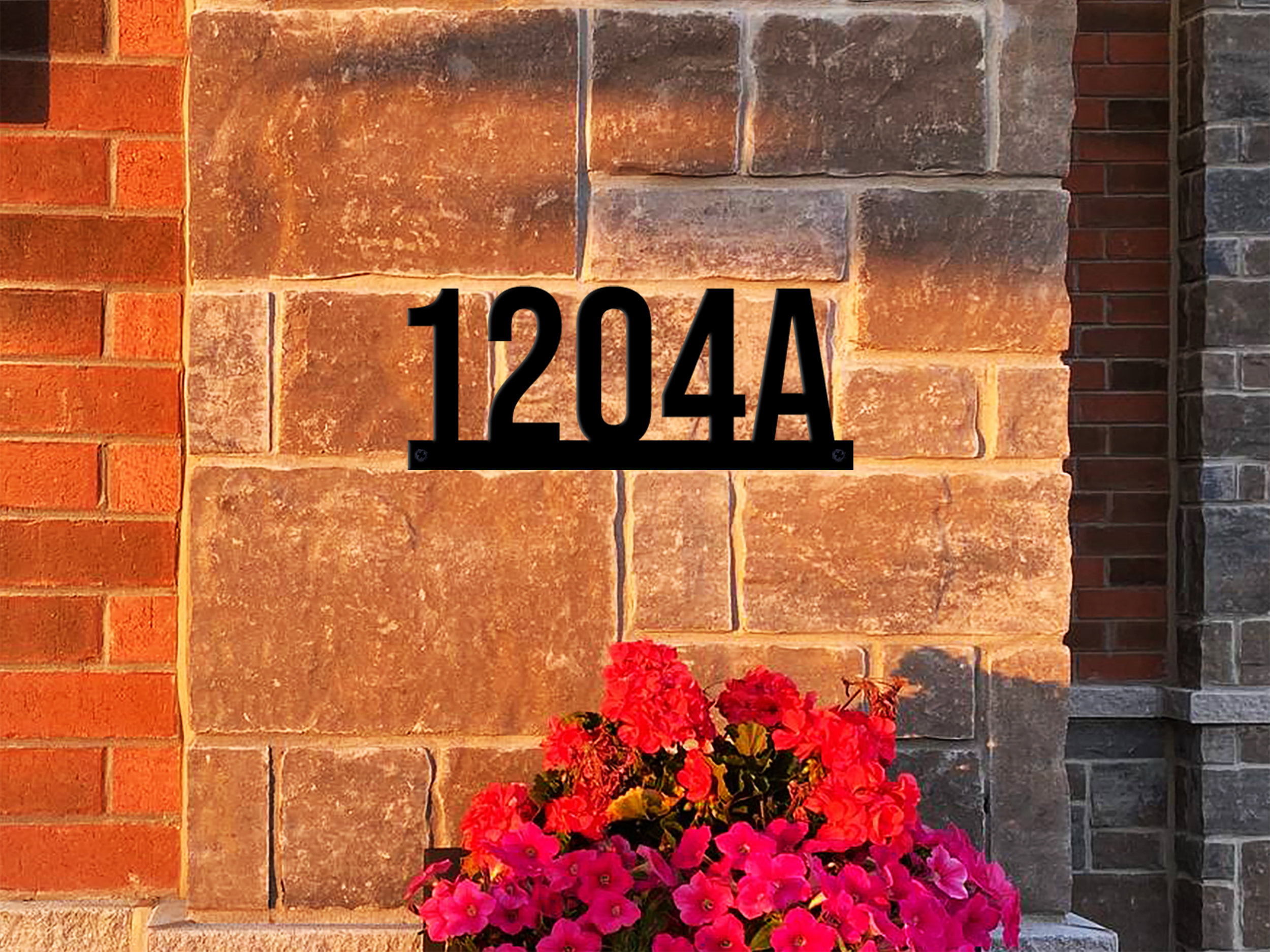 White Harmony House Number sign, Address Plaque Personalized | Wayfair