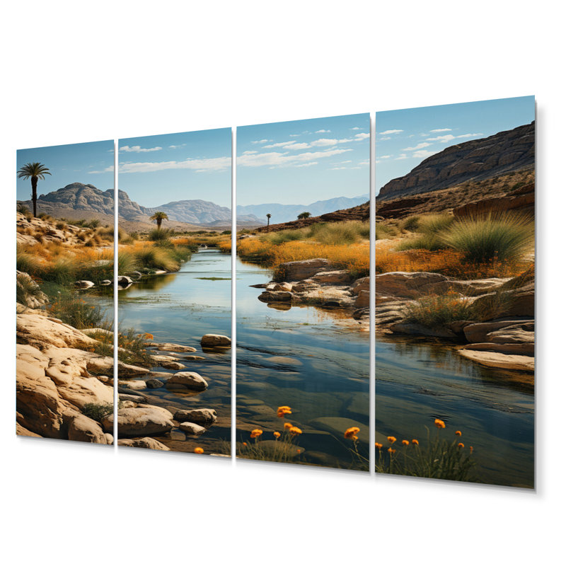 Design Art Desert Oasis III - Landscapes Metal Wall Art Set | Wayfair