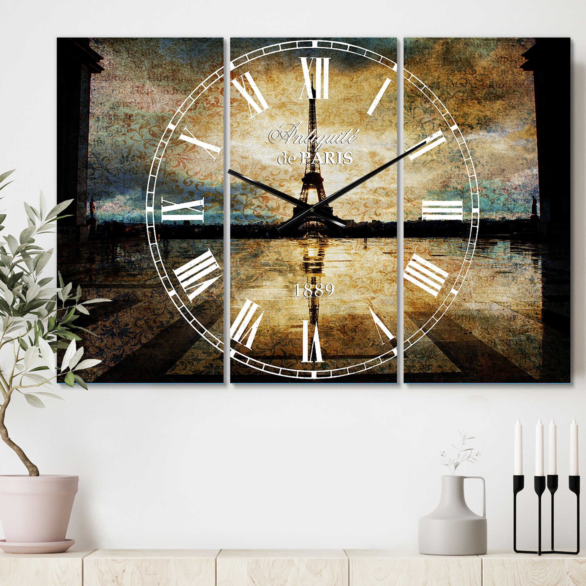 The Twillery Co.® Swigart Oversized Farmhouse Wall Clock | Wayfair