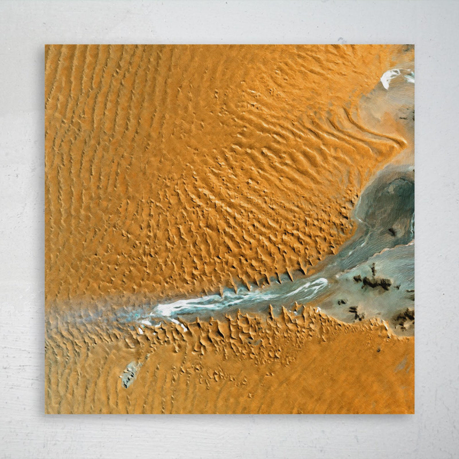 Foundry Select Part Of Namib Desert On Map - 1 Piece Square Graphic Art ...