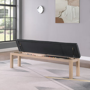 HomeSeason Billiard Bench with Storage for Olivia Slate Pool Table ...