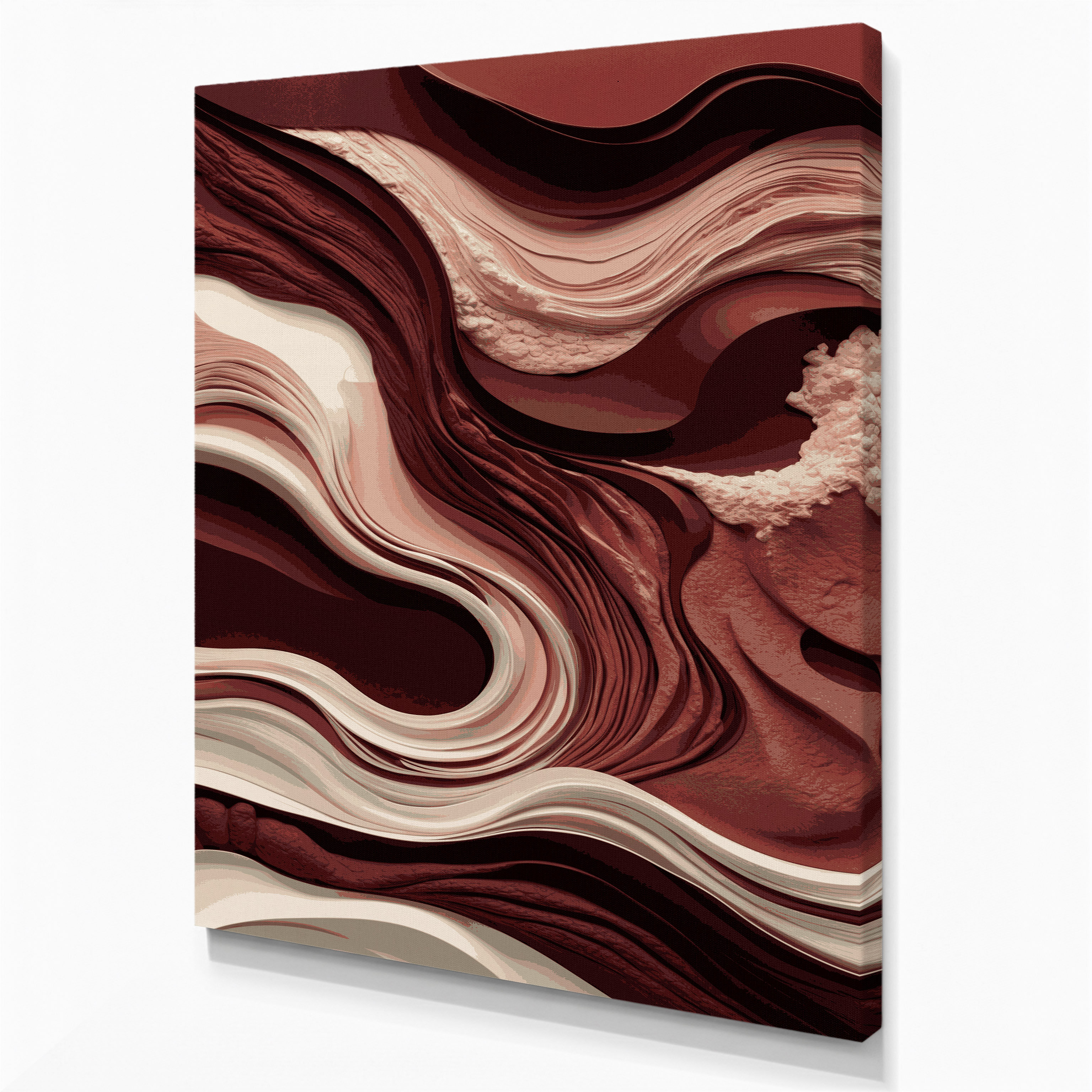 Ivy Bronx Abstract Landscape 15 Red Canvas Wall Art | Wayfair