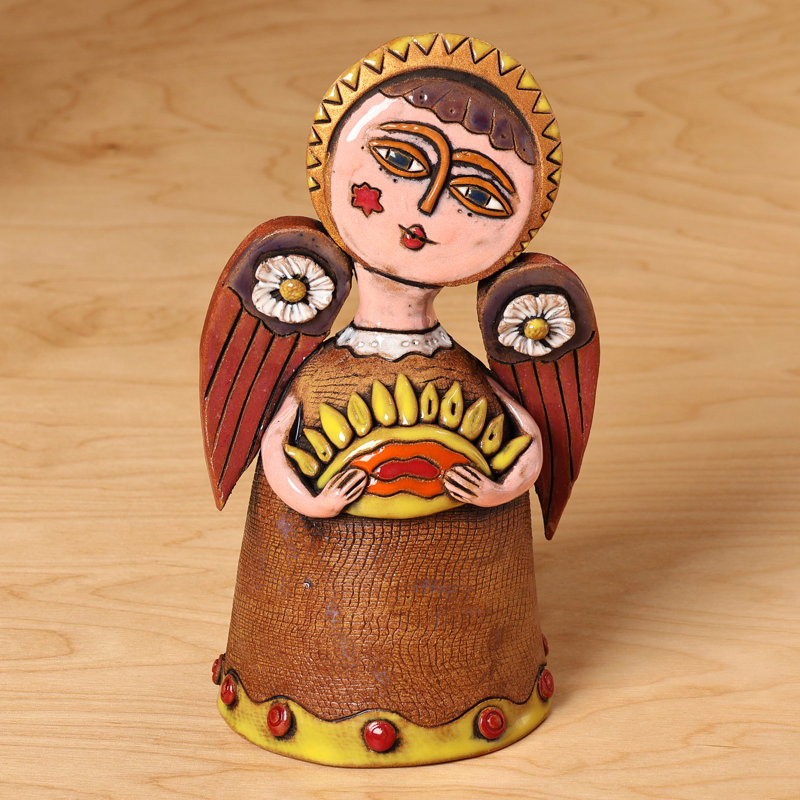Trinx Handmade Blessed Spring Ceramic Sculpture | Wayfair