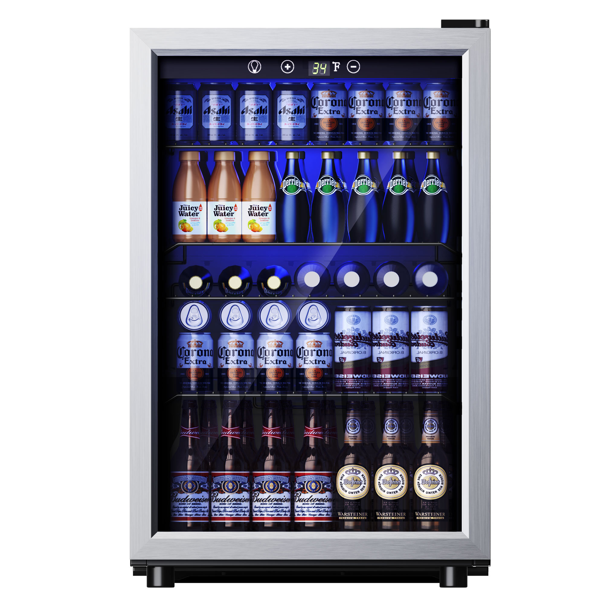Simzlife 150 Cans 4.5 Cubic Feet Freestanding Beverage Refrigerator ...