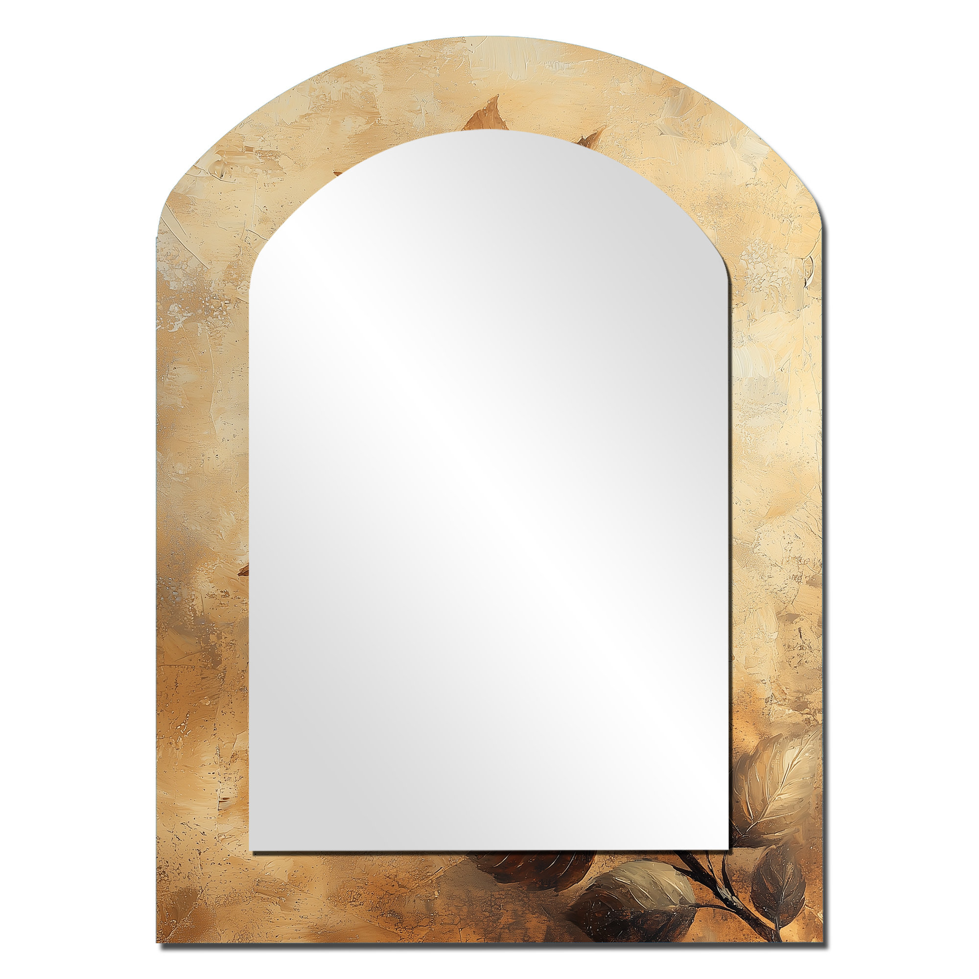 Red Barrel Studio® Brown Faded Sepia Leaves III - Brown Tropical Arch ...