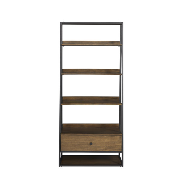 17 Stories 72" H x 32" W Iron Ladder Bookcase | Wayfair