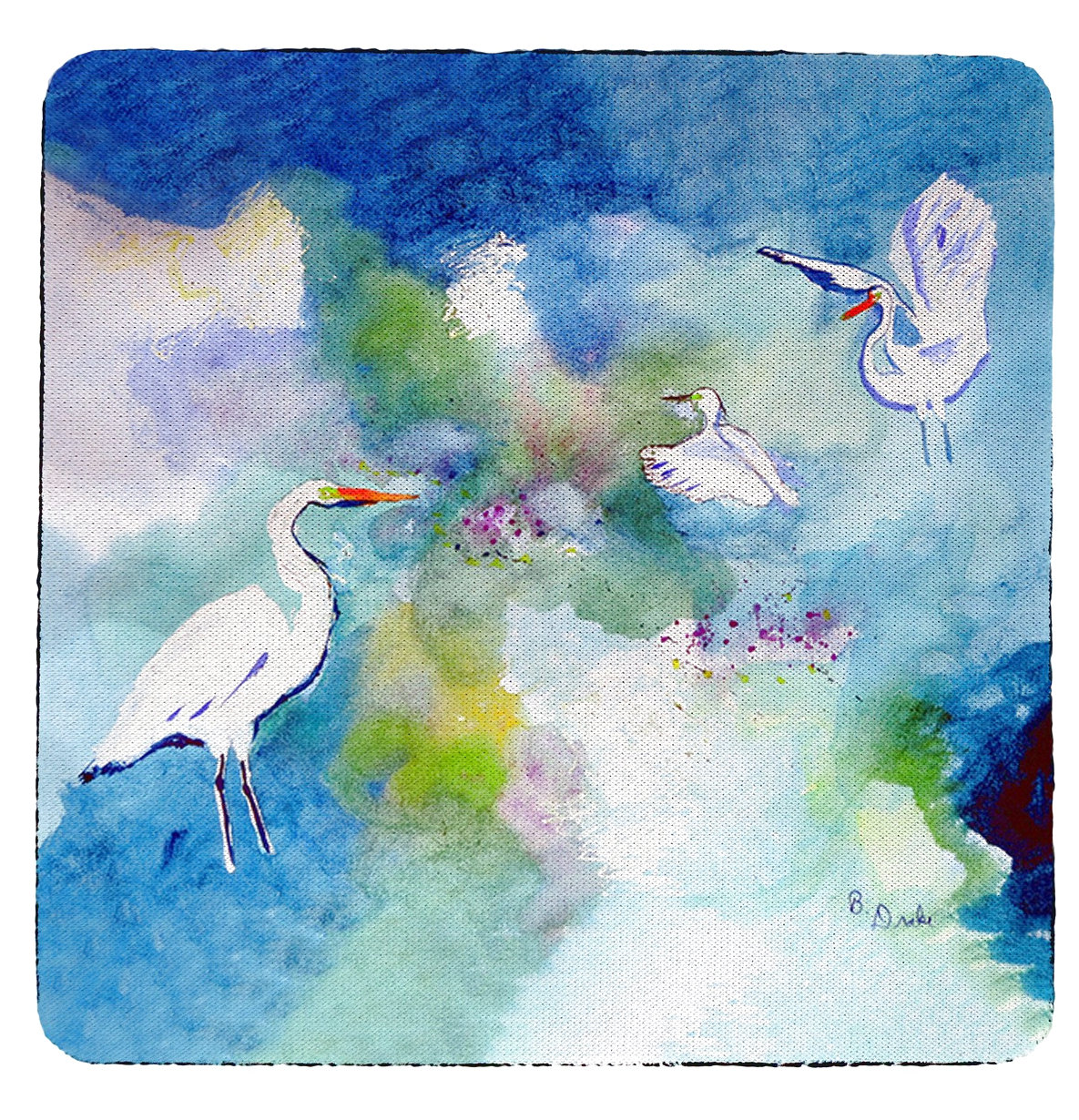 Highland Dunes Three Egrets Coaster | Wayfair