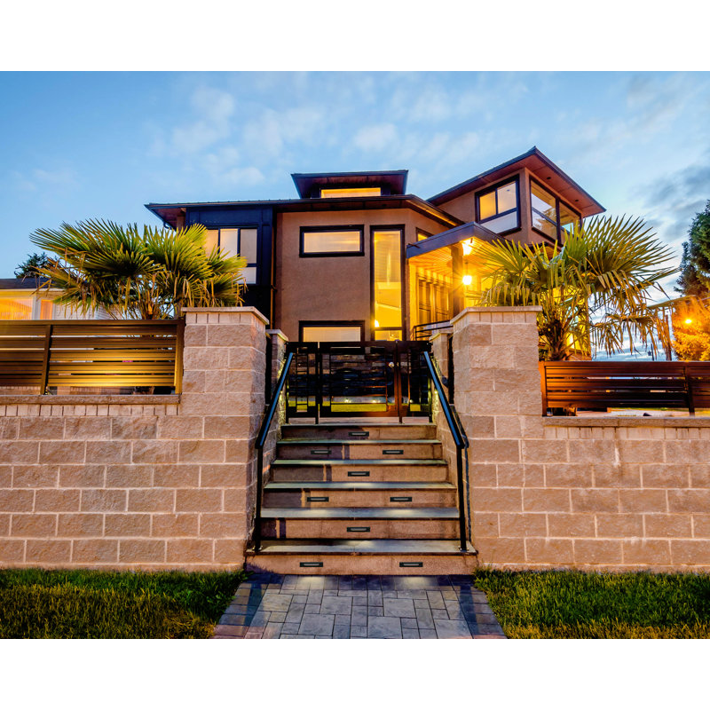 GKOplus Aluminum Low Voltage Solar Powered Integrated LED Metal Step ...