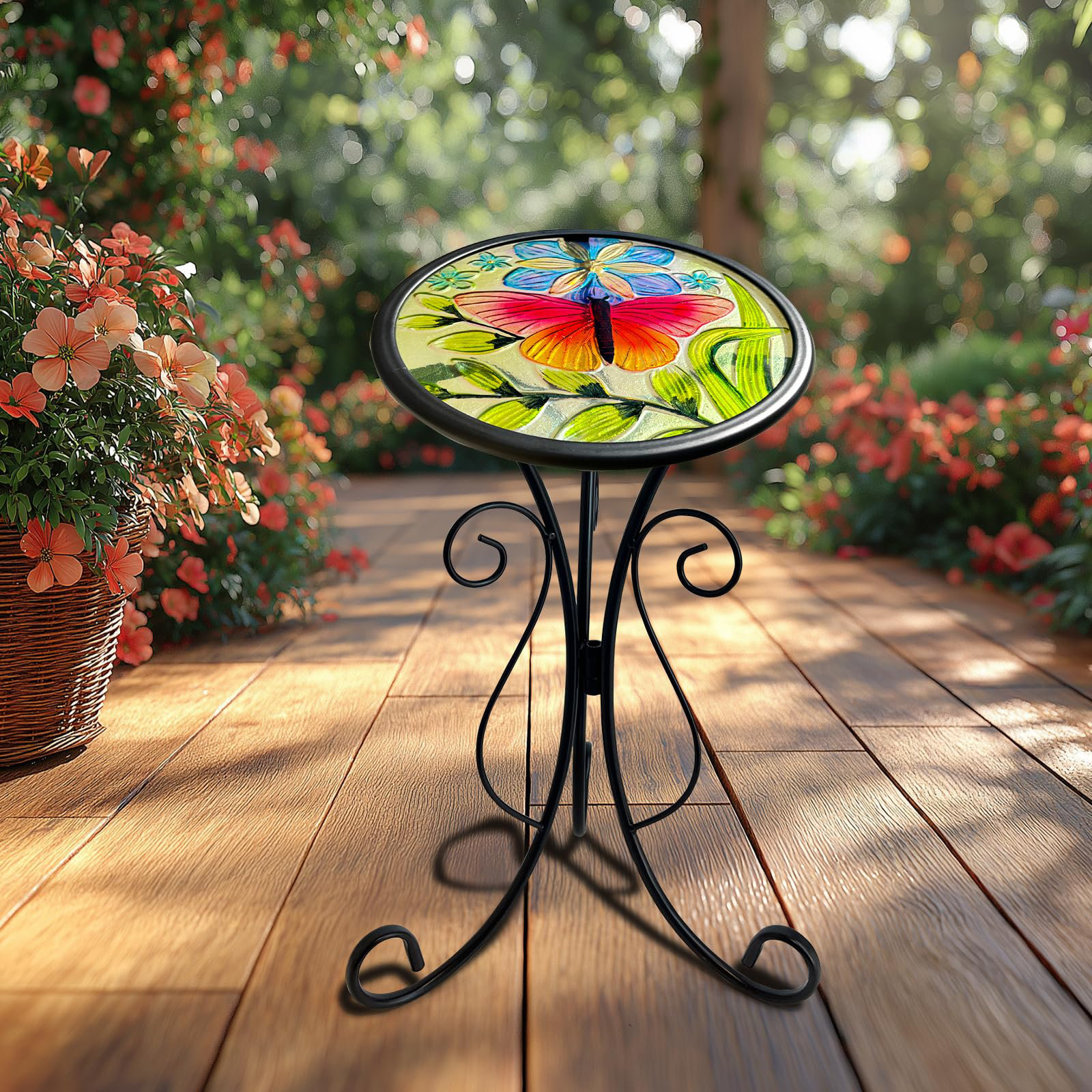 small round butterfly table