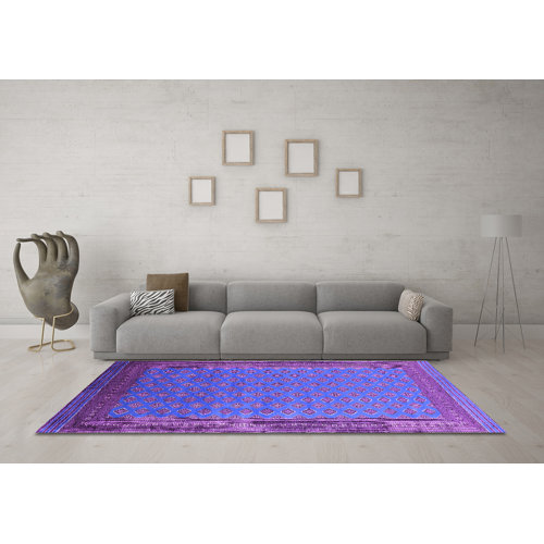 Bungalow Rose Liath Machine Woven Purple Rug | Wayfair