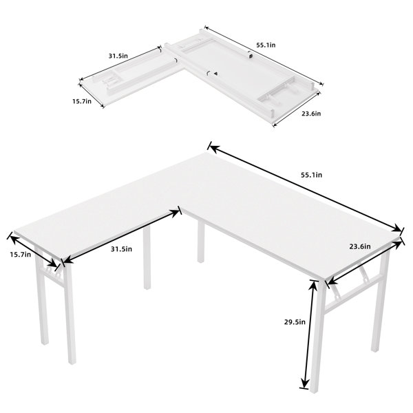 Inbox Zero Reversible L-Shape Desk & Reviews | Wayfair